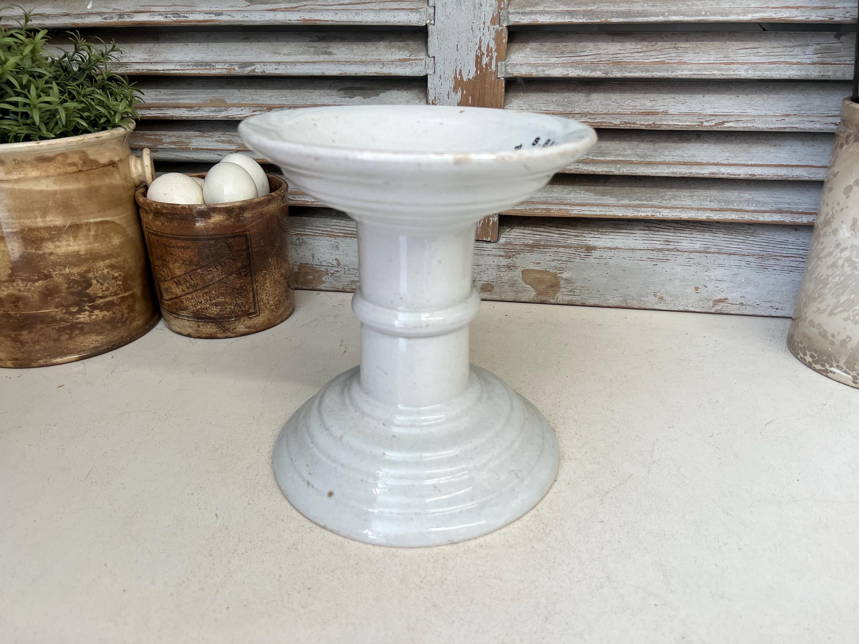 Antique English White Ironstone Pottery Banfield Ham Stand - Ceramic ...