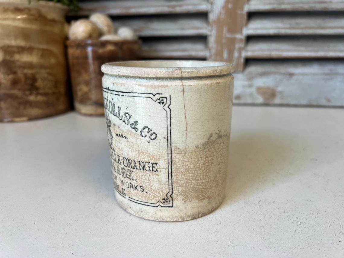 Antique 1lb Ironstone Clarke, Nickolls & Co Marmalade Pot - English ...