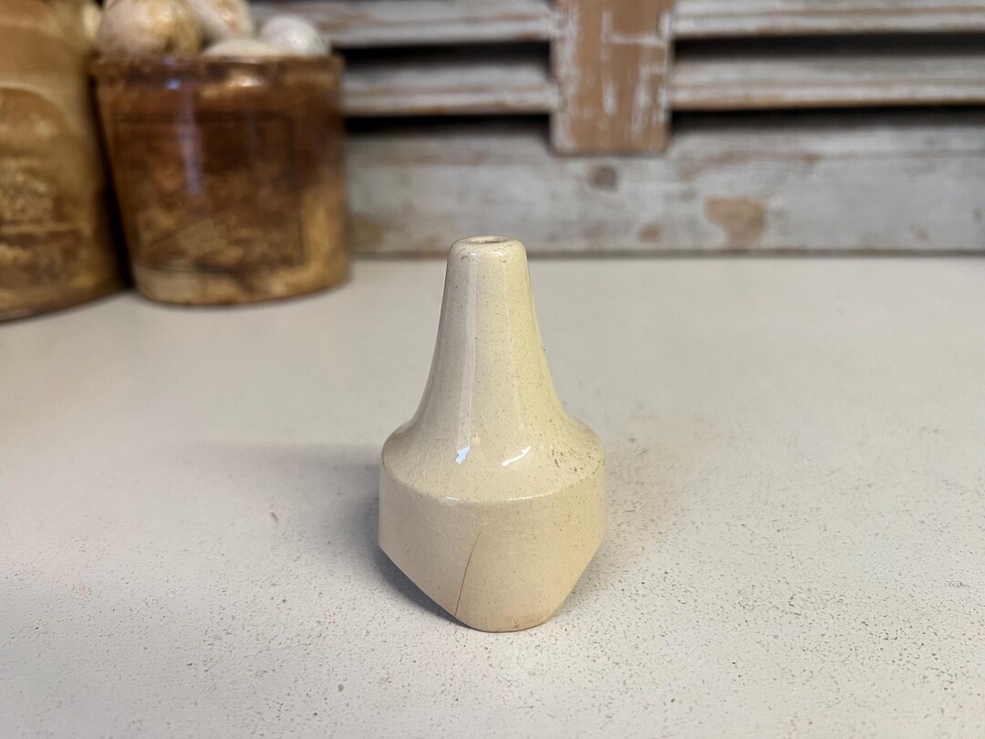 Vintage White Ironstone Pie Funnel - Ironstone Pie Vent - Ironstone Pie ...