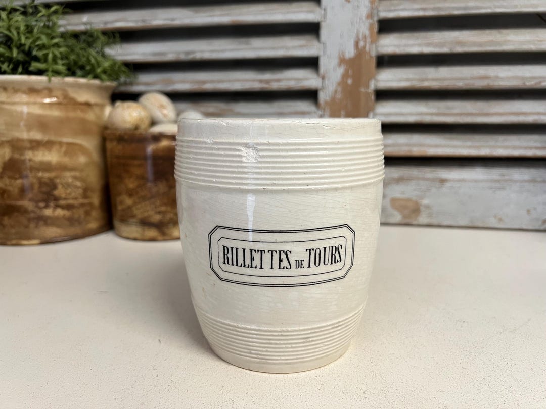 1x Antique French Ironstone Rillettes De Tours Pot - Large Version ...