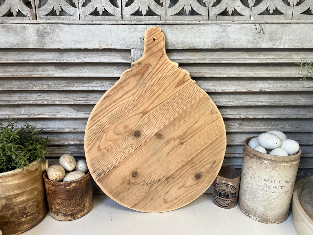 Large Wooden Breadboard With Handle - Etsy