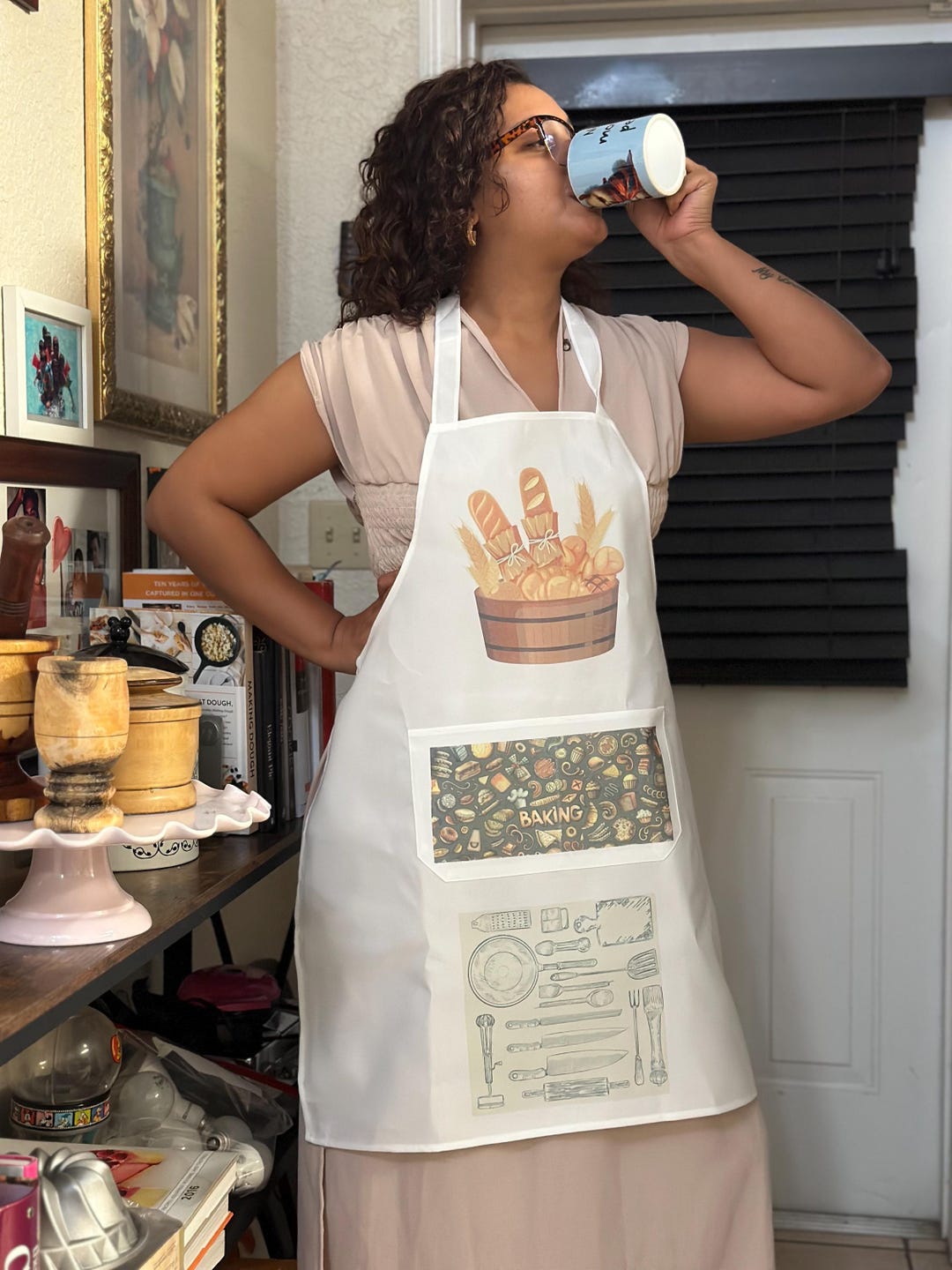 Basket of Bread, Baking Tools Apron - Etsy