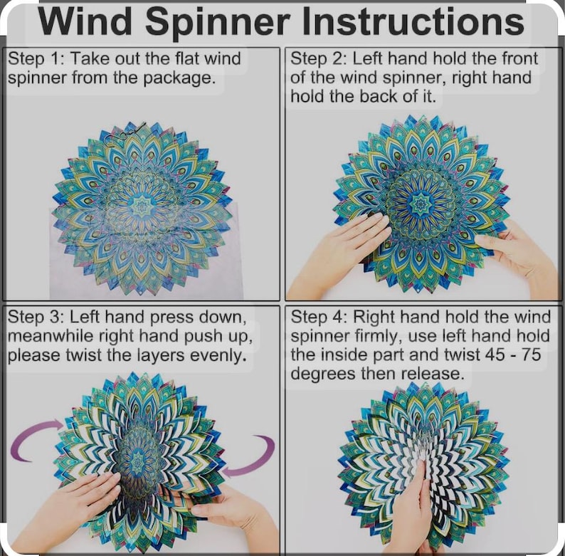 Peacock Wind Spinner 8 Inch Diameter - Etsy