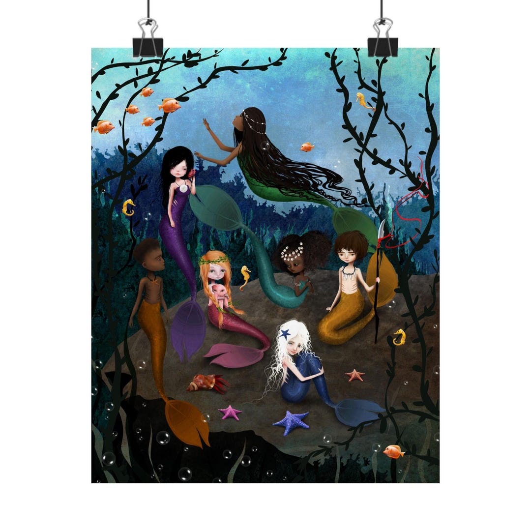 All Mermaids - Poster - Matte Vertical Posters - Multi Sized - Premium ...