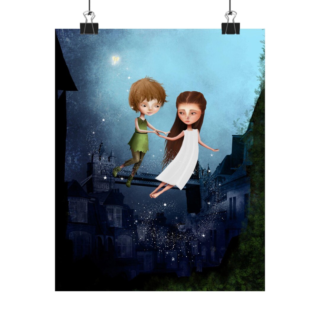 Peter Pan and Wendy Darling - Poster - Matte Vertical Posters - Multi ...