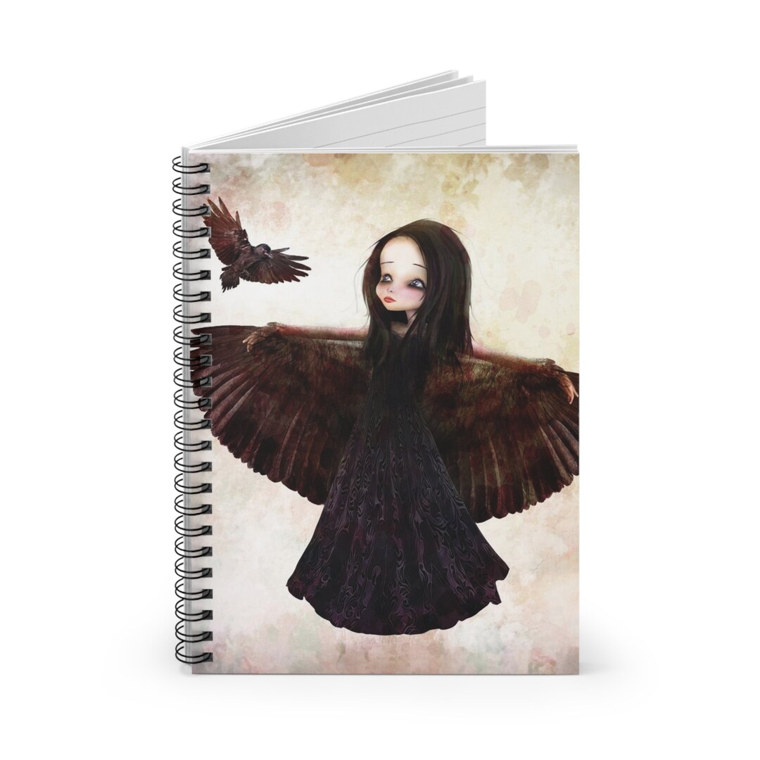 The Crow Journal - Art by Jessica Von Braun - Spiral Notebook - Ruled ...
