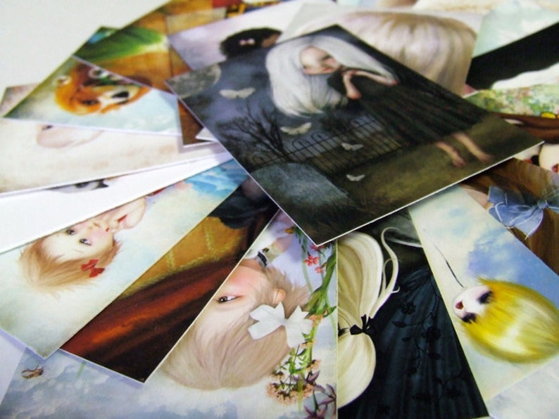 ACEO ATC Artists Trading Card Mini Print 'swim' - Etsy