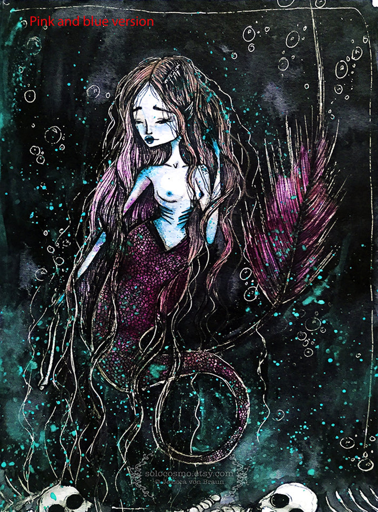 Fine Art Print siren Multiple Colors - Etsy Australia