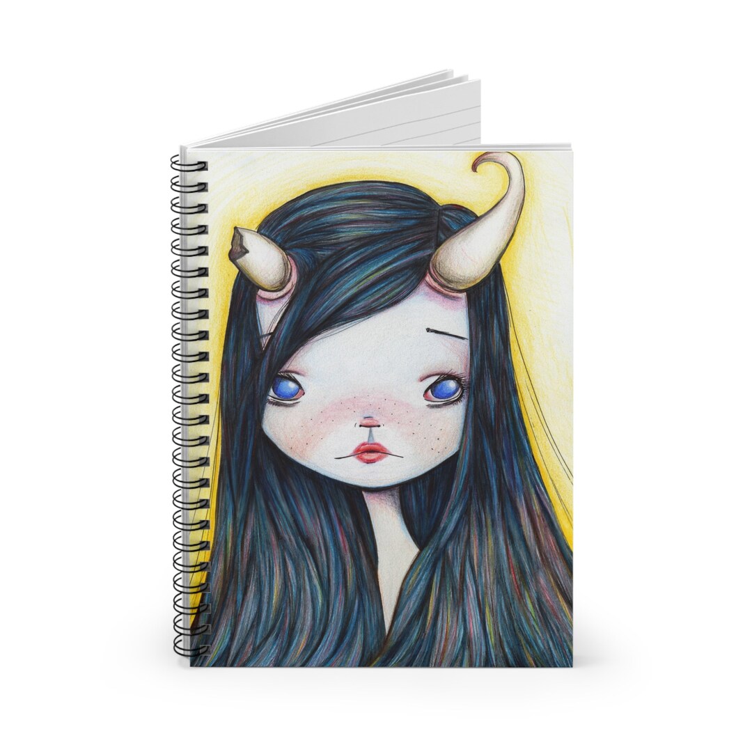 Lonely Girl Journal - Art by Jessica Von Braun - Spiral Notebook ...