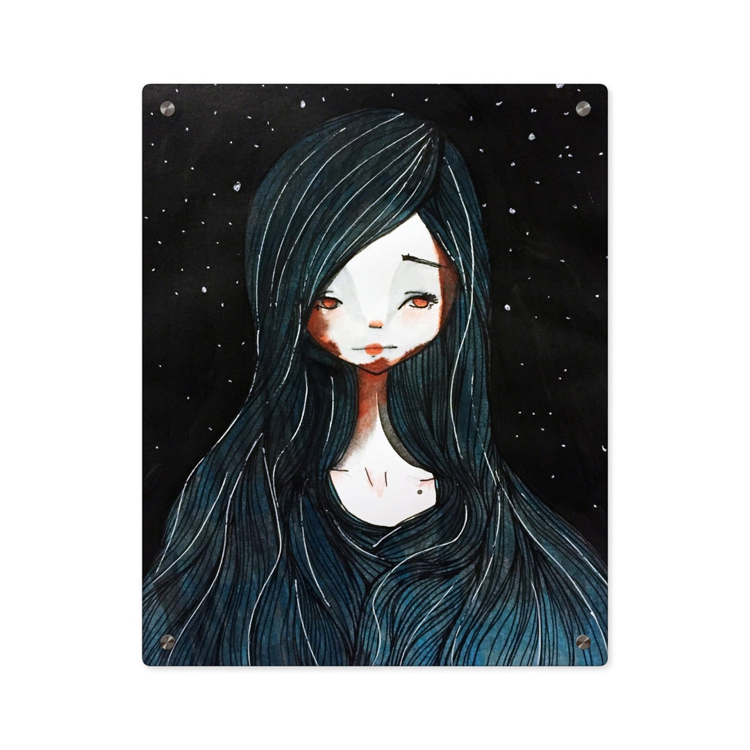Mary - Vampire Girl - Acrylic Wall Art Panel - Ready to Hang Acrylic ...