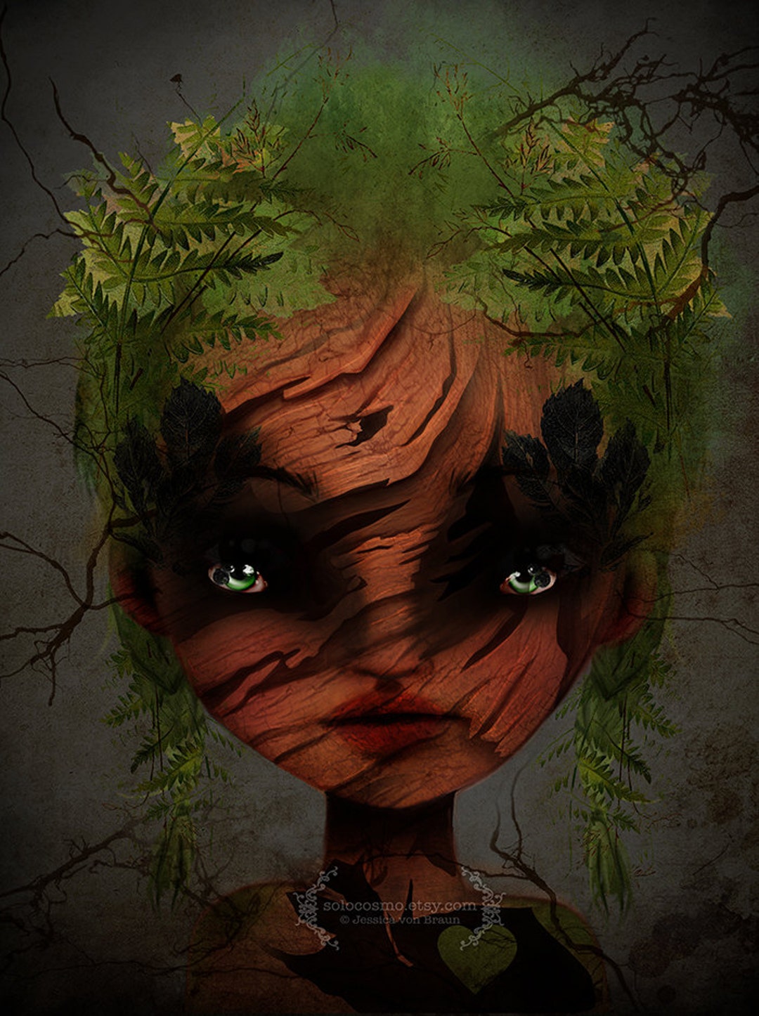 Fine Art Print 'wood Nymph' Fantasy Art Print All Sizes 8x10, 11x17 ...