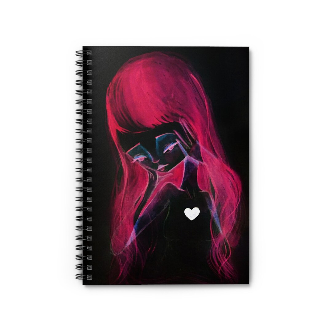 Girl Inverted Journal - Art by Jessica Von Braun - Spiral Notebook ...