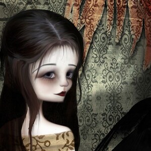 5x7 Premium Art Print lenore Small Size Giclee Print Lowbrow Art Edgar ...