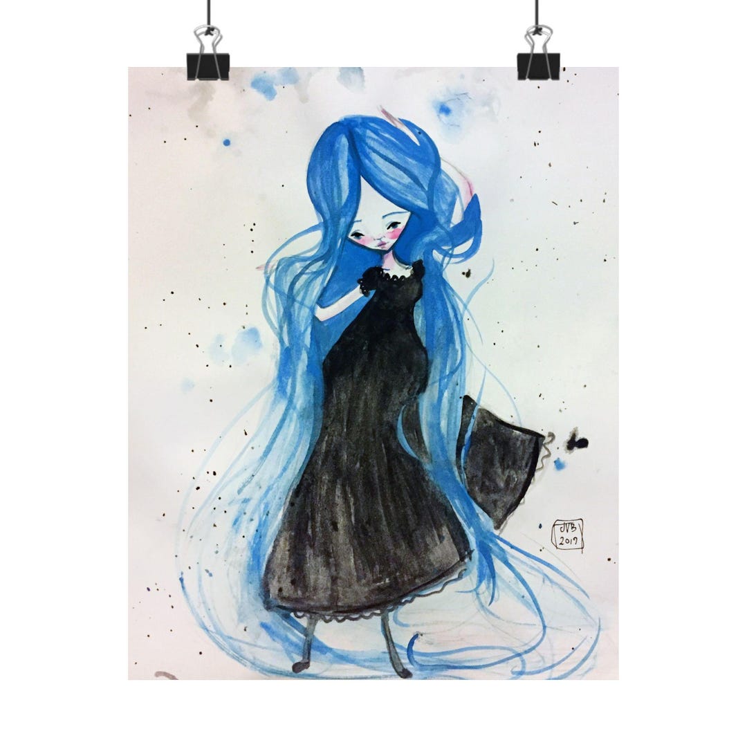 Rapunzel in Blue - Poster - Matte Vertical Posters - Multi Sized ...