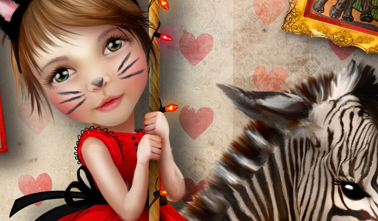 ACEO ATC carousel Dreams Artists Trading Card - Etsy