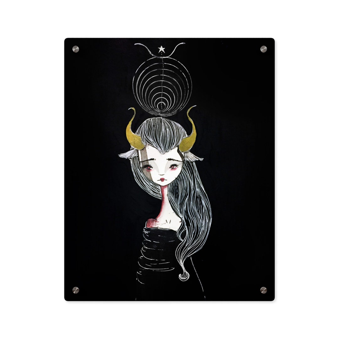 Taurus Girl Acrylic Wall Art Panel Ready to Hang Acrylic Print by ...