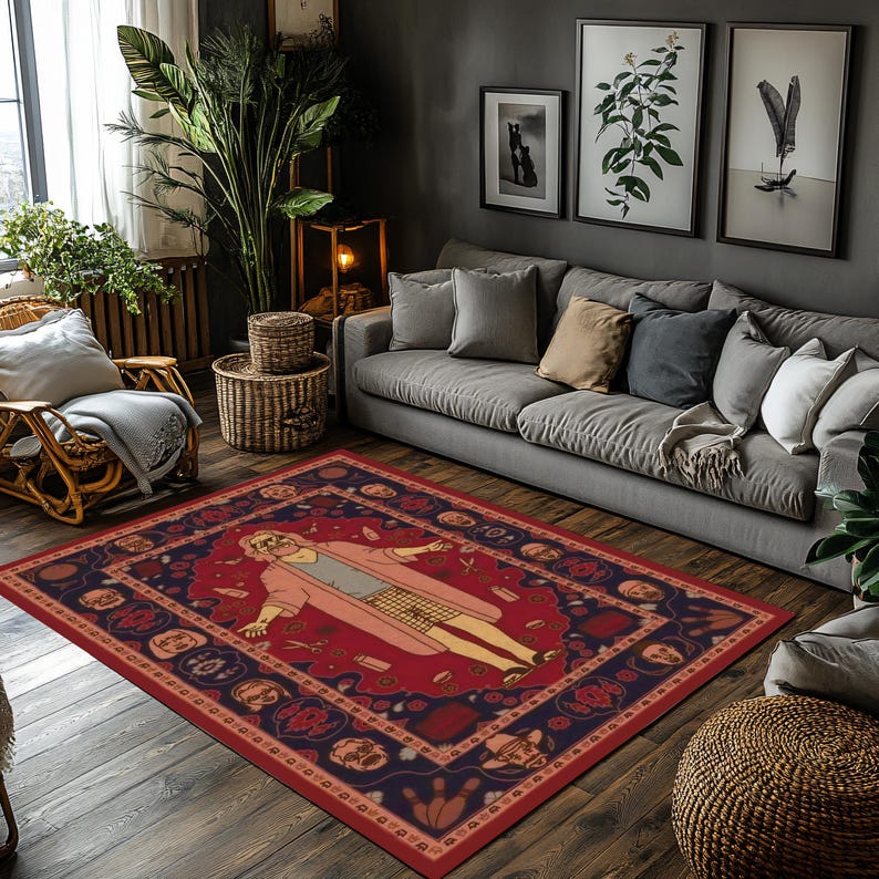 The Big Lebowski Rug: the Dude Iconic Character Design, Washable Non ...