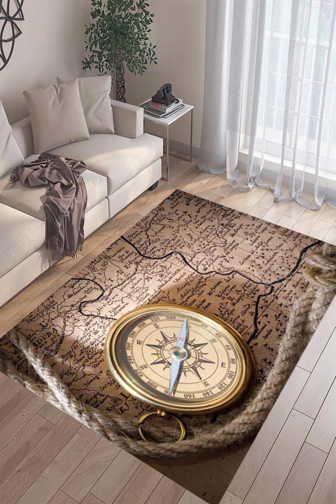 Compass Rugs, Sailor Rug, Ship Rugs, Art Rug, Modern Rug, Salon Rug ...