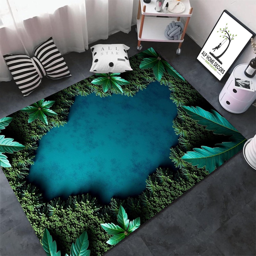 Washable Moss Rug, Non Slip, Realistic Green Nature Decor - Etsy