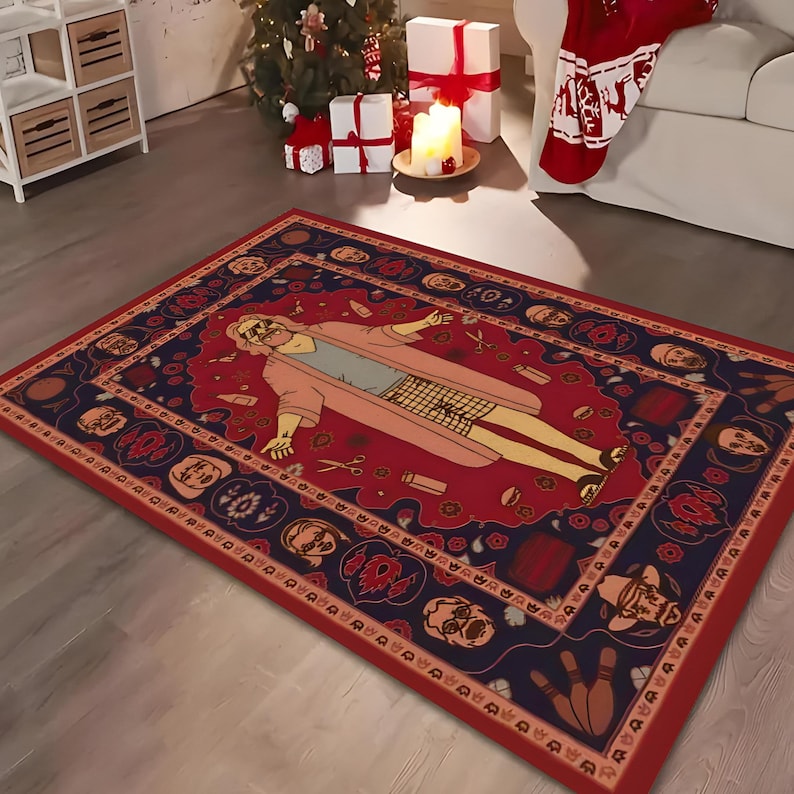 The Big Lebowski Rug: the Dude Iconic Character Design, Washable Non ...