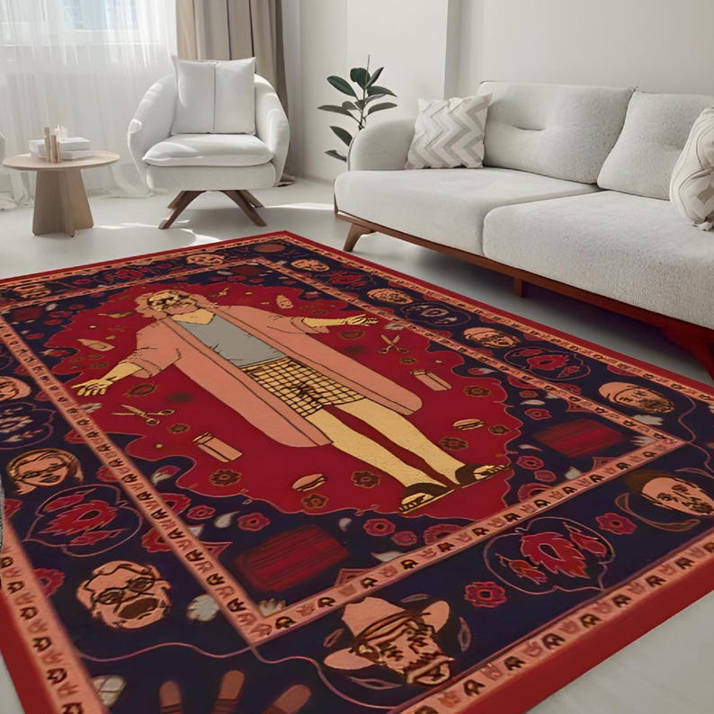 The Big Lebowski Rug: the Dude Iconic Character Design, Washable Non ...