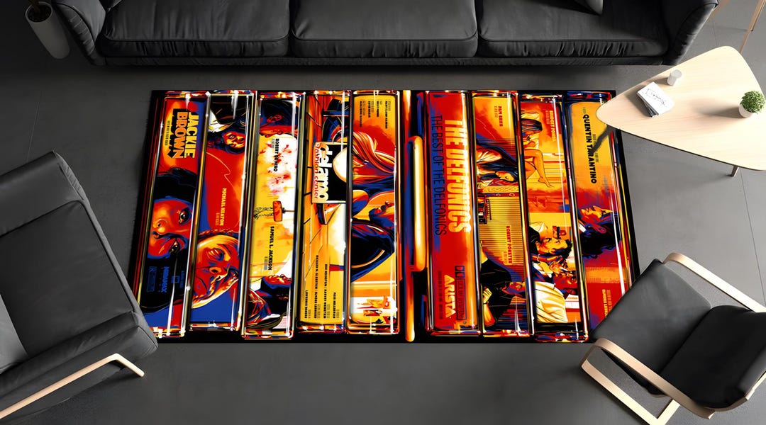 Classics Vhs Movie Rug, Customizable Vhs Horror Movie Rug, Tarantino ...