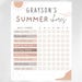 Editable Summer Chore Chart for Kids, Printable Chore Chart, Kids Daily ...