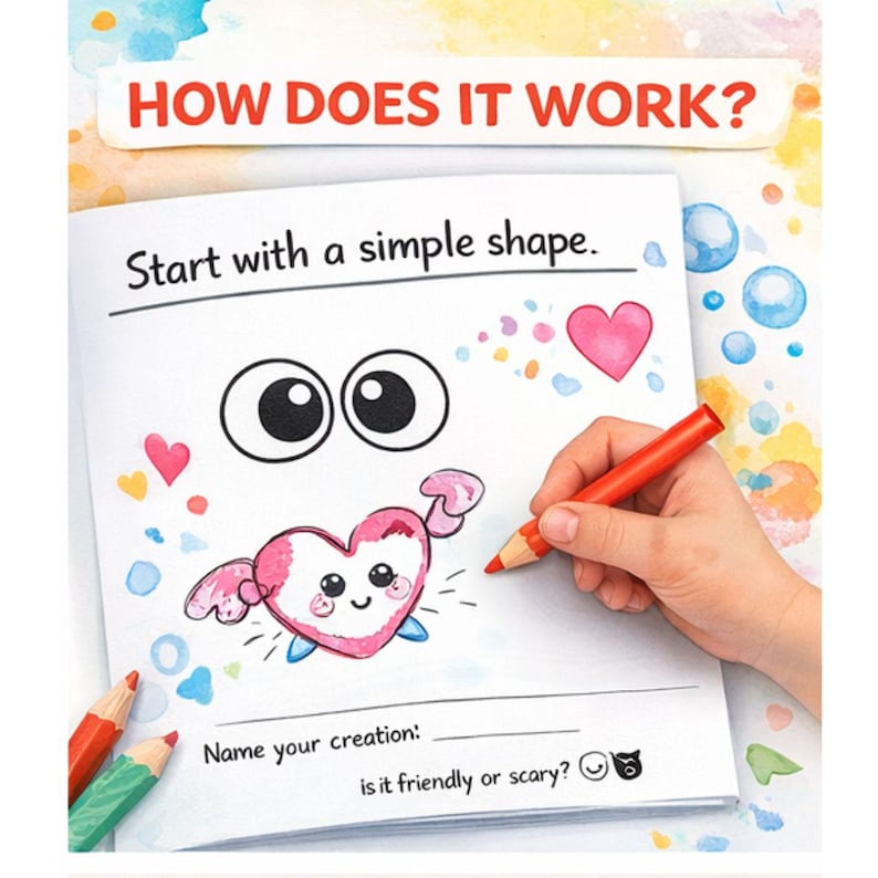 Kids Imagination Drawing Book, Creative Prompts, Screen-free Activity ...