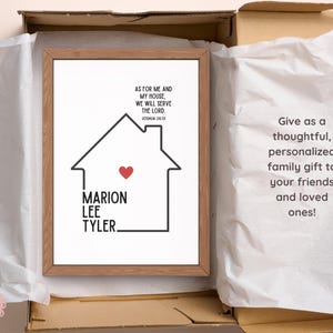 Custom Christian Family Wall Art Personalized Joshua 24 Poster, as for ...