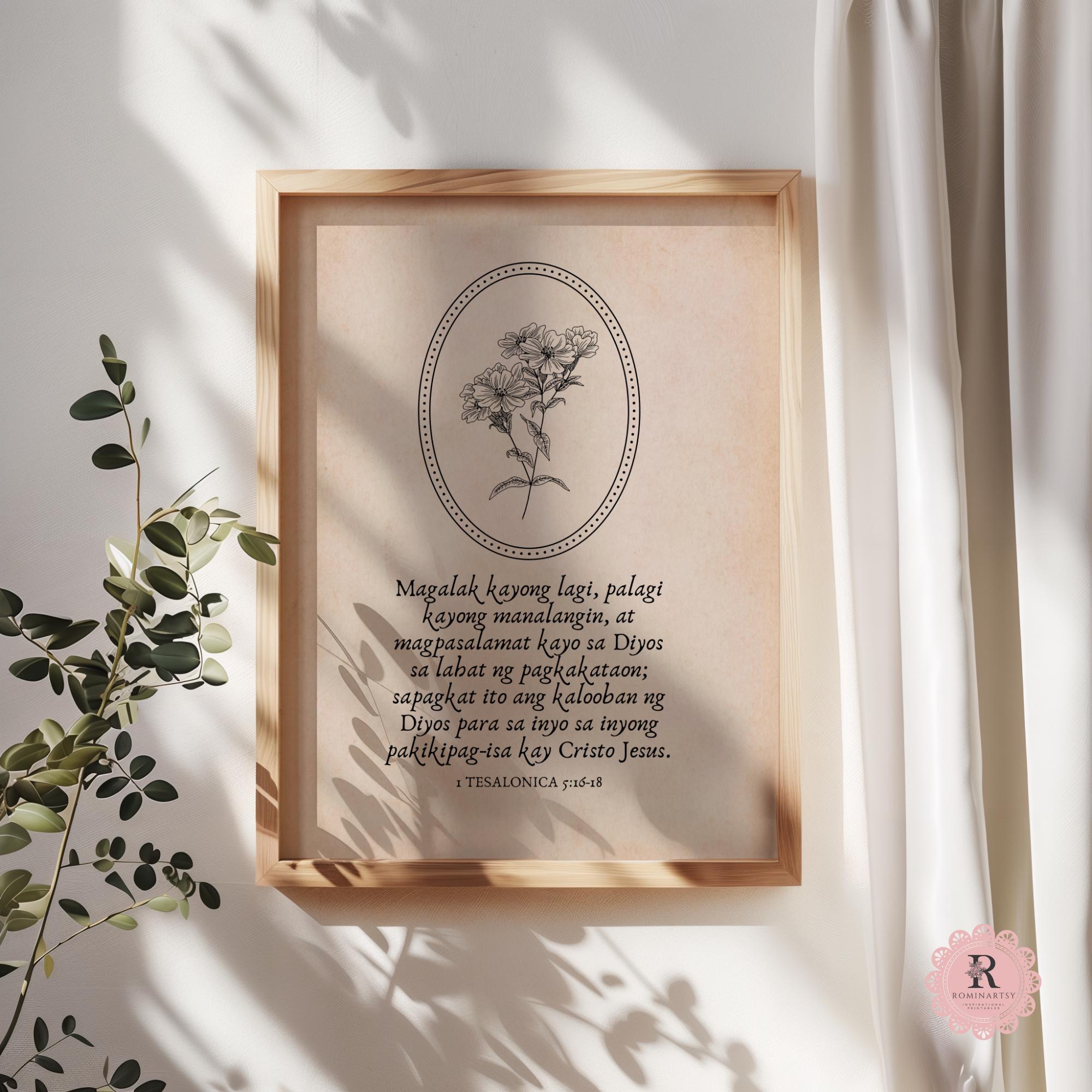 Wall Art Tagalog Christian Vintage Filipino Scripture Printable Bible ...