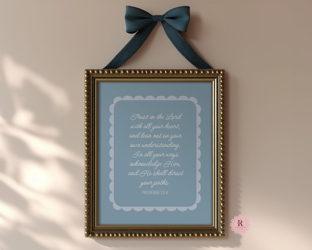Trust in the Lord Printable Poster Bible Verse Home Décor Minimalist ...