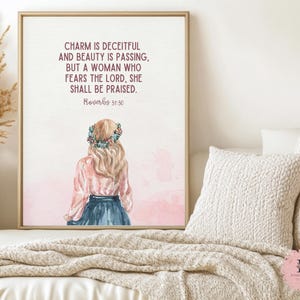 Christian Wall Art Proverbs 31 Printable Poster, Bible Verse Room and ...