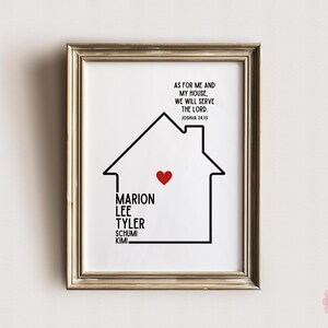 Custom Christian Family Wall Art Personalized Joshua 24 Poster, as for ...