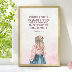 Christian Wall Art Proverbs 31 Printable Poster, Bible Verse Room and ...
