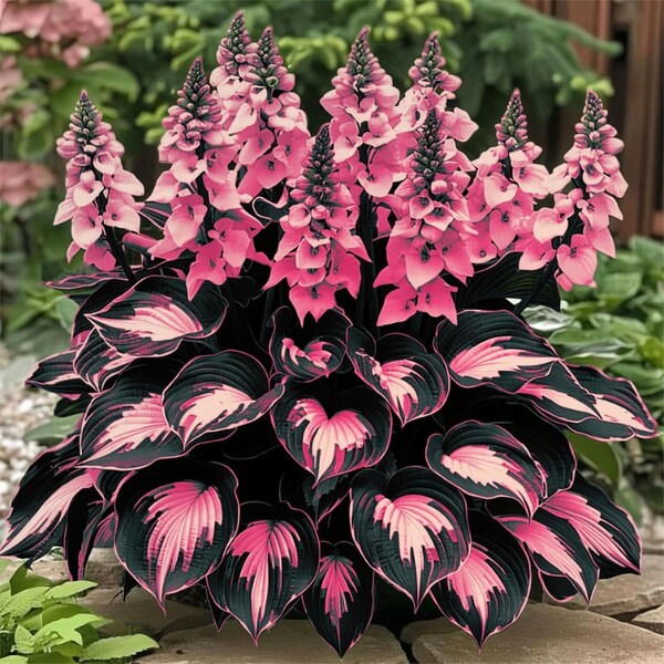 Black and Red Hosta Plants - Etsy