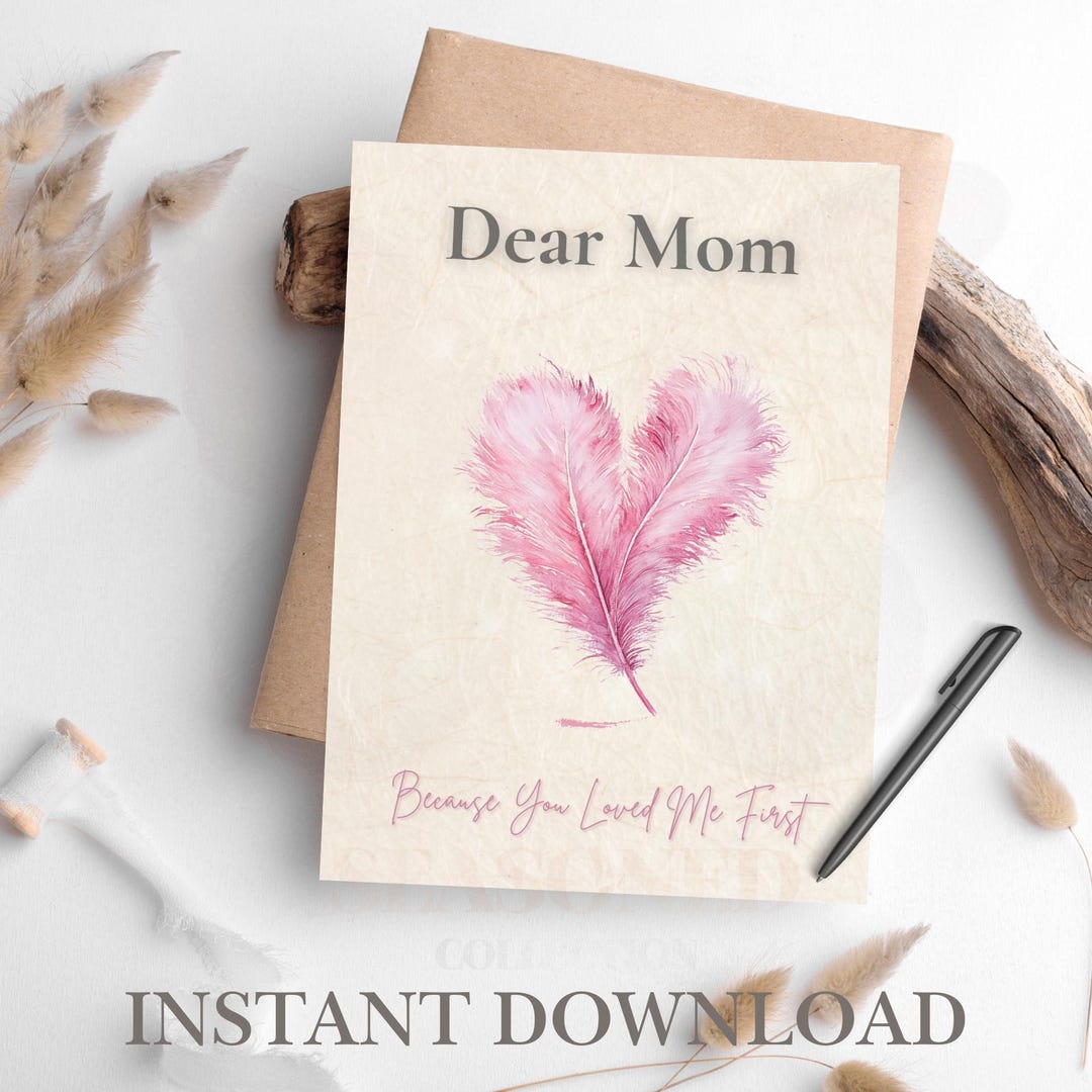 Dear Mom Journal Printable – 12-page Mother's Day Writing Gift, A4 Size ...