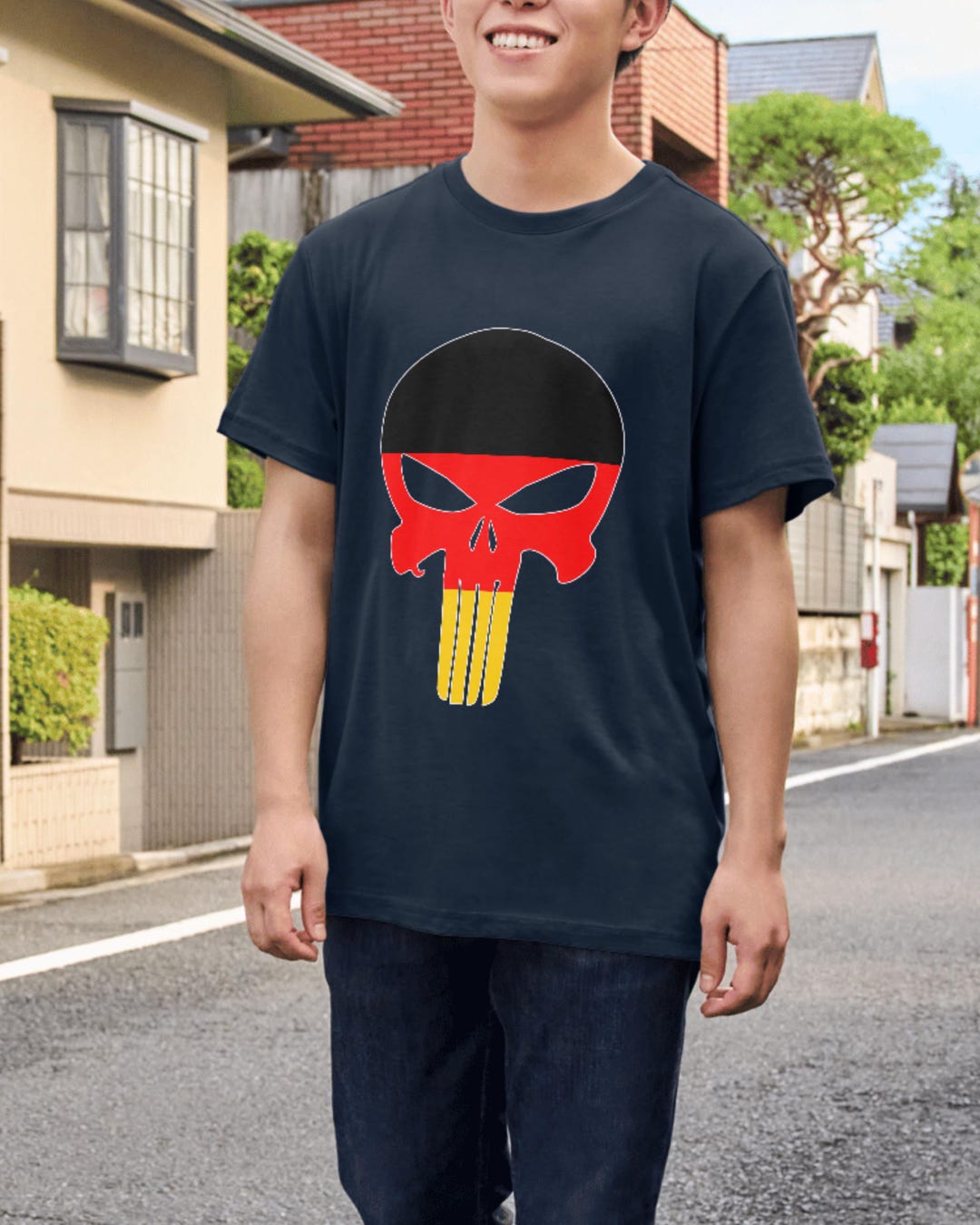 T-shirt germany Skull Skull Germany Fatherland DTF Cotton - Etsy