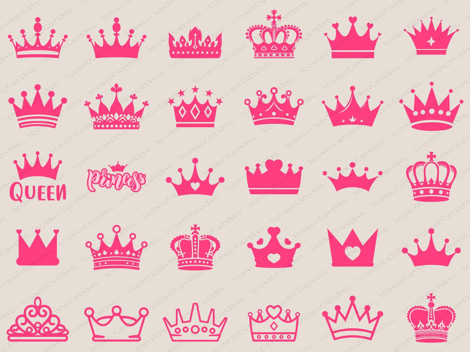 Royal Crown SVG File, King Crown SVG, Queen Crown SVG, Princess Tiara ...