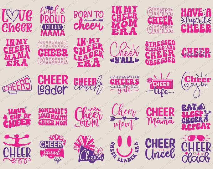 Cheer SVG Bundle, Cheerleading SVG, Cheer Svg, Cheer Squad Svg, Cheer ...