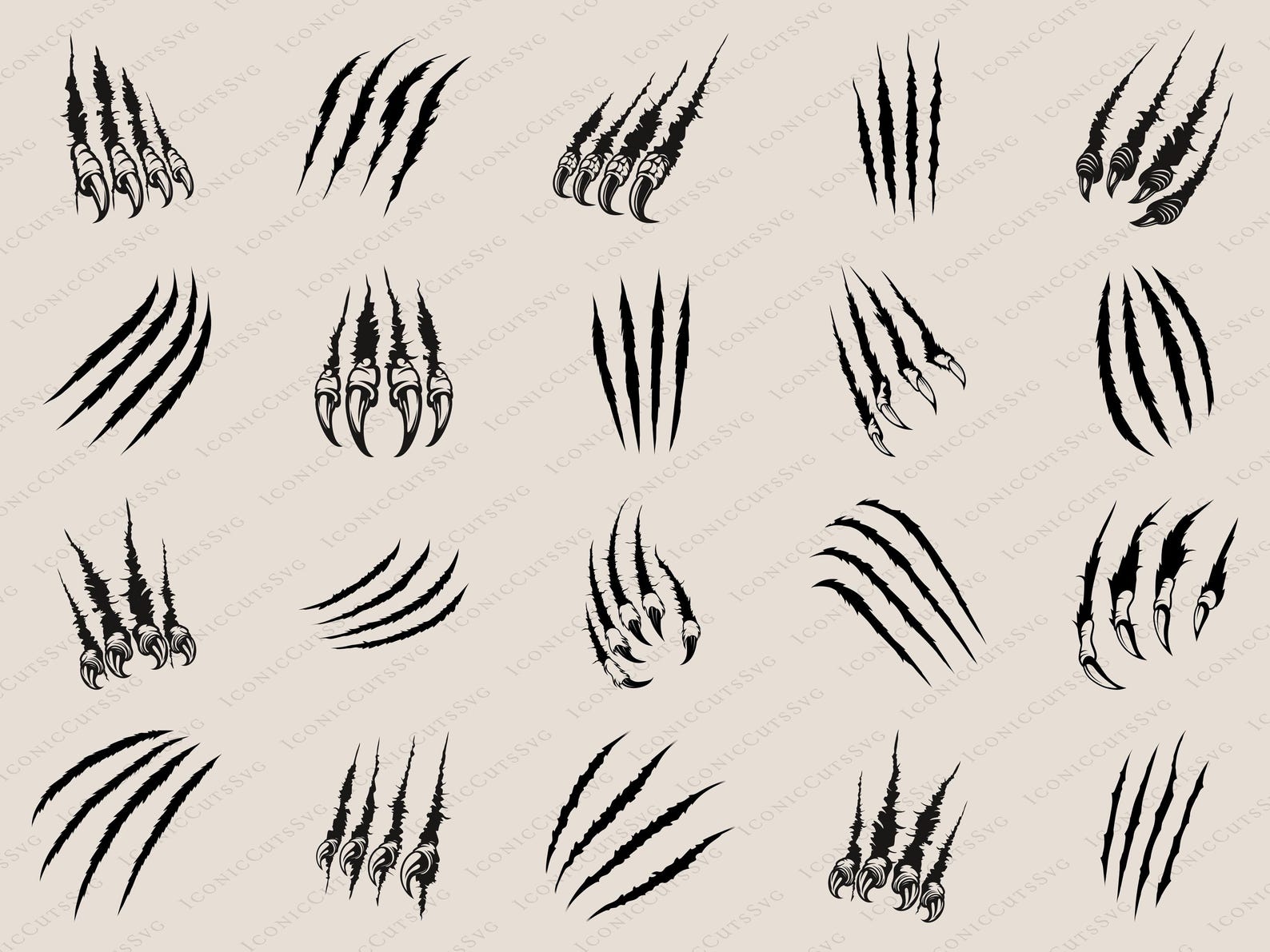 Claw Svg Bundle, Claw Png Bundle, Claw Clipart, Dino Claw, Marks Svg ...
