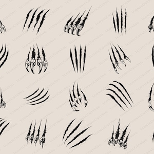 Claw Svg Bundle, Claw Png Bundle, Claw Clipart, Dino Claw, Marks Svg ...