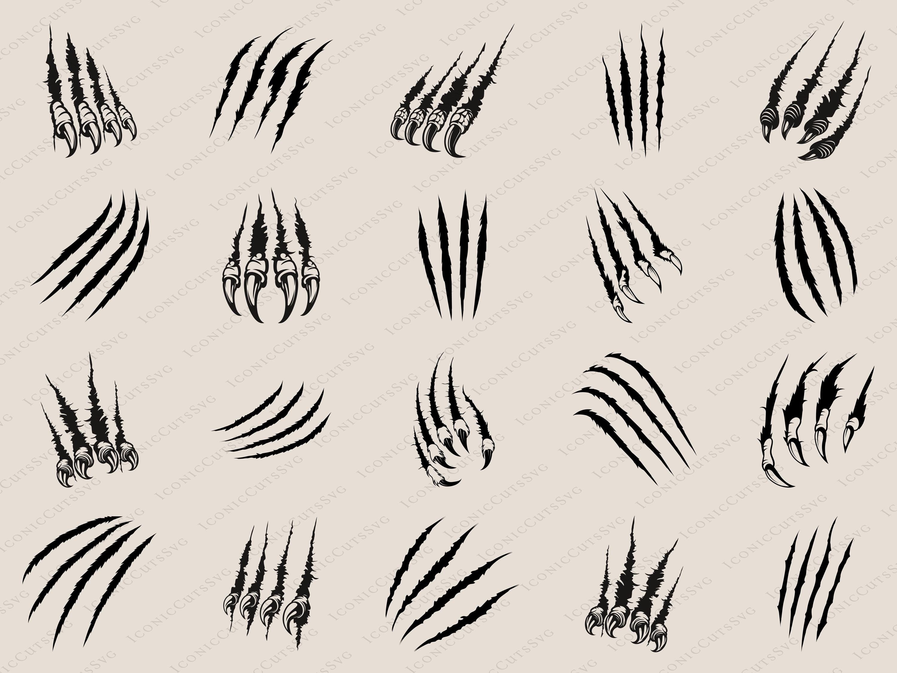 Claw Svg Bundle, Claw Png Bundle, Claw Clipart, Dino Claw, Marks Svg ...