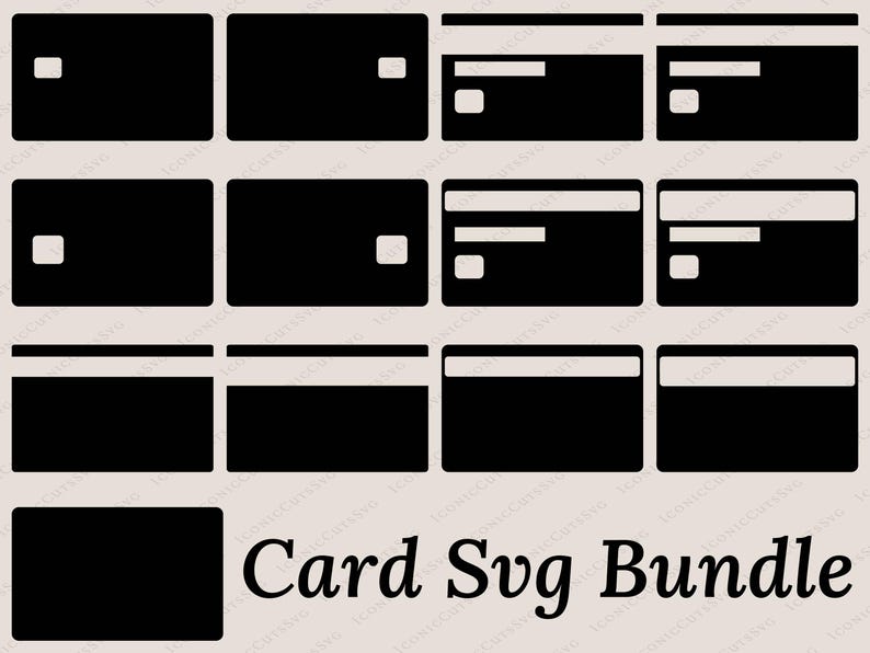 Credit Card Skin Template, Svg Files for Cricut, Debit Card SVG, ATM ...