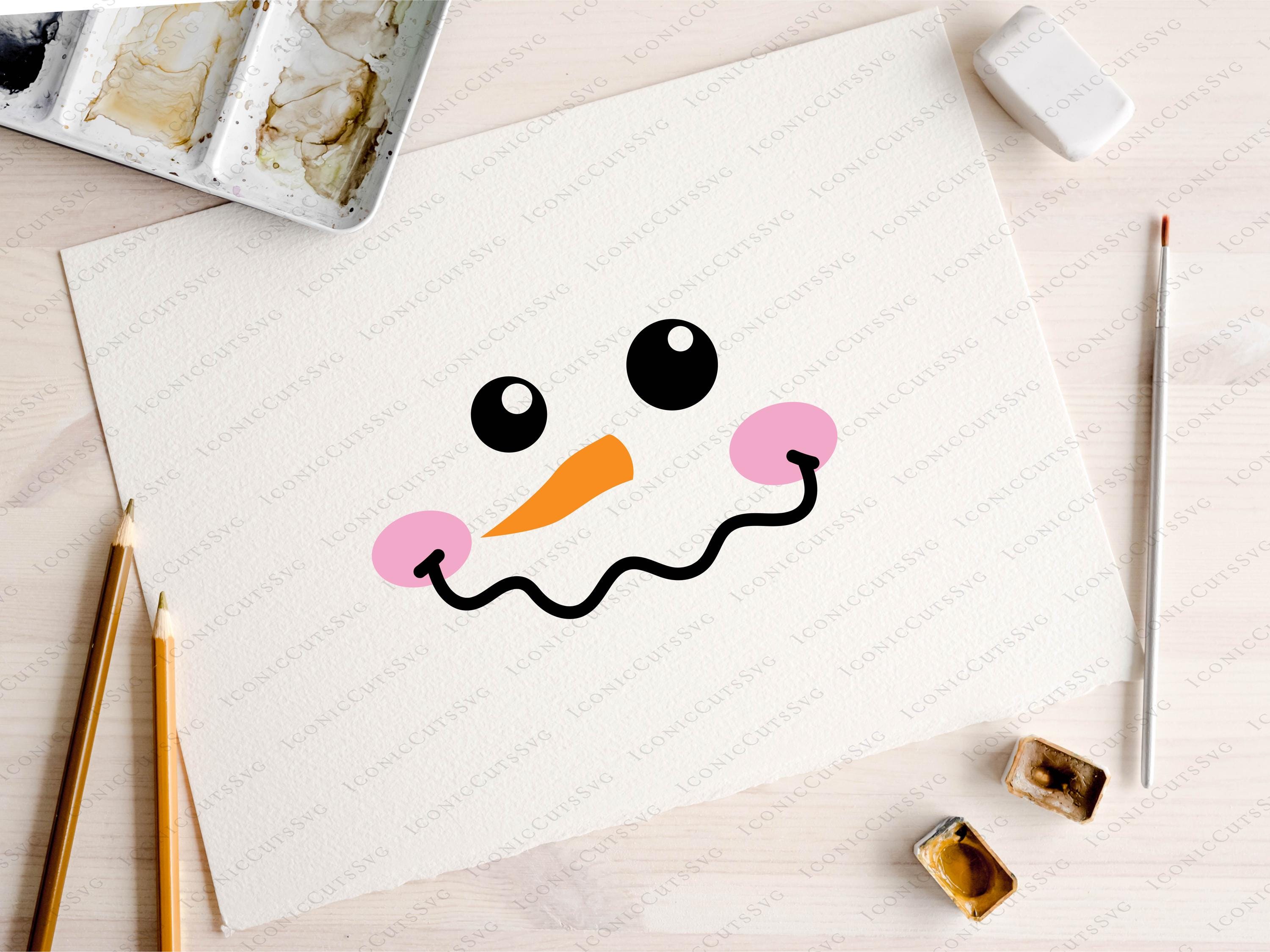 Snowman Face Svg, Snowman Svg, Christmas Snowman Svg, Snowman Cut File ...