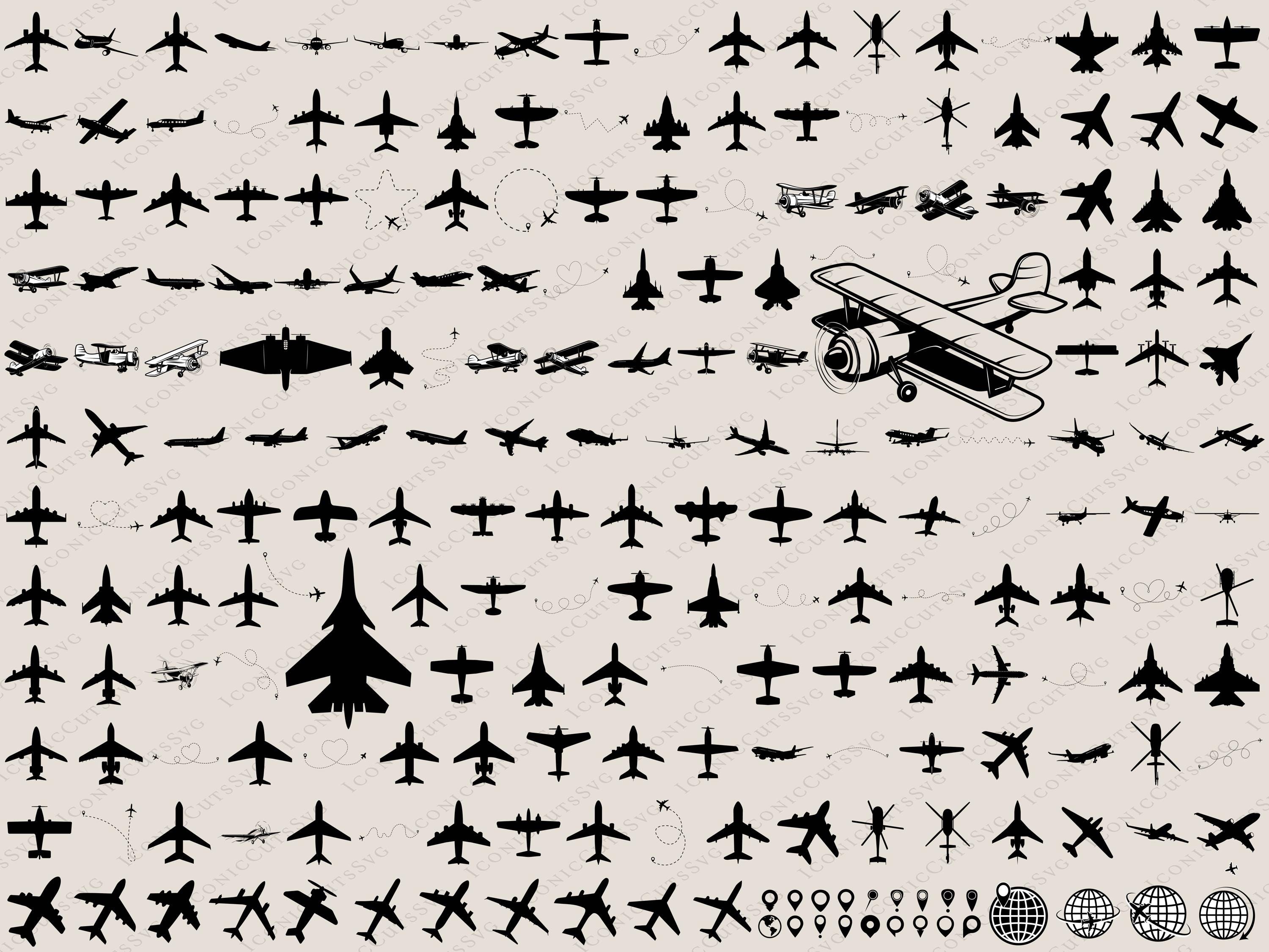 Airplane Svg, Biplane SVG, War Plane SVG, Military Plane, Airplane ...