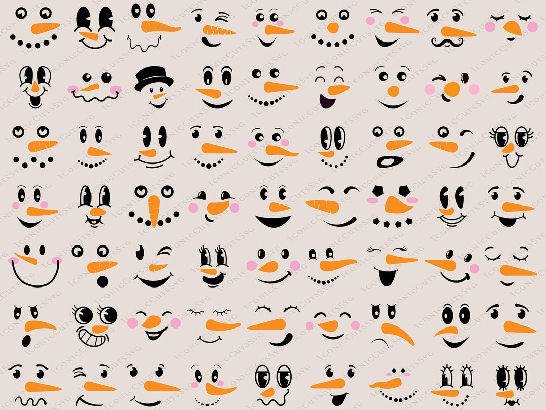 Snowman Face Svg, Snowman Svg, Christmas Snowman Svg, Snowman Cut File ...
