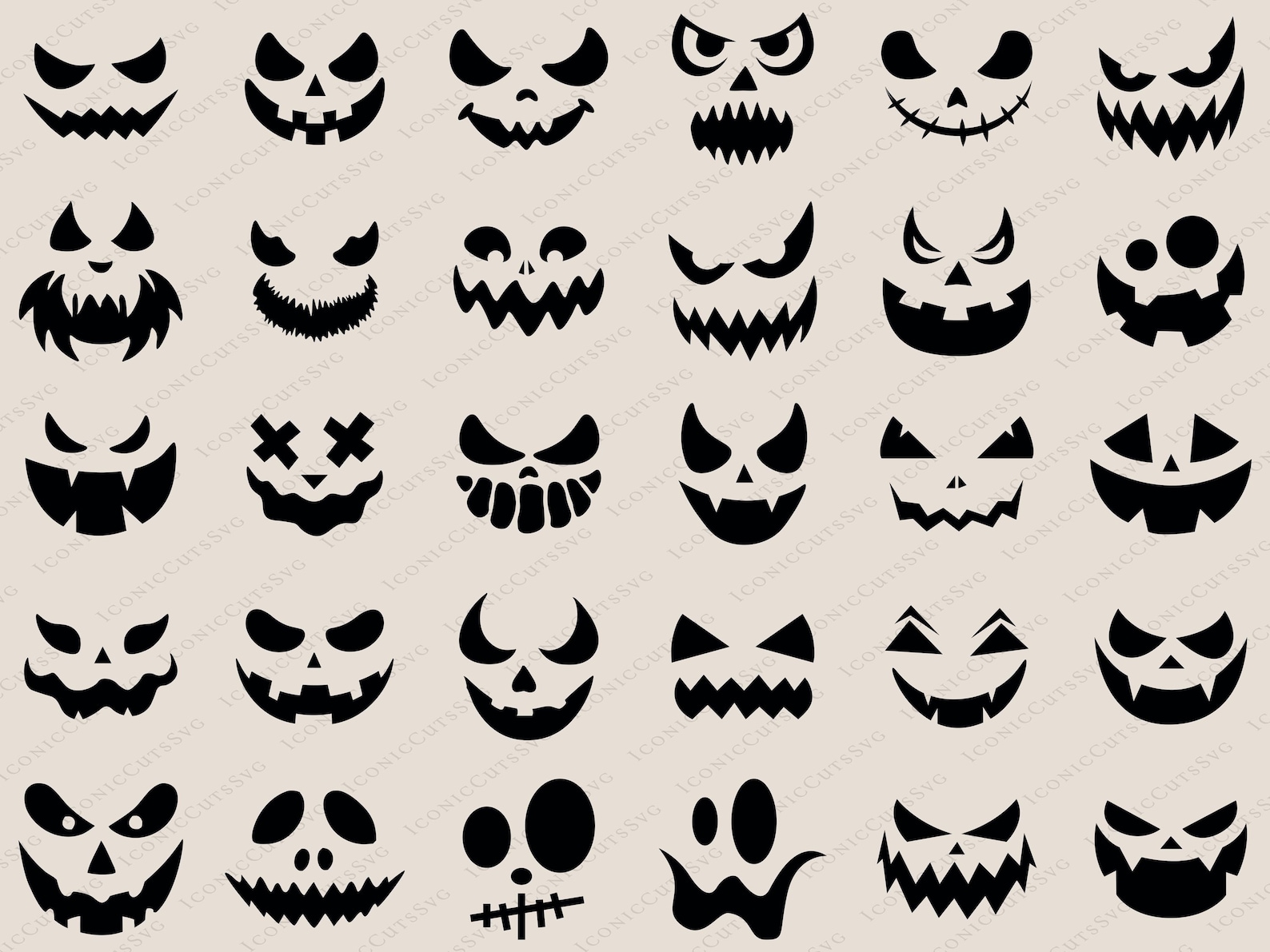Ghost Face SVG Bundle, PNG, Halloween Svg, Cricut, Ghost Design, Cute ...