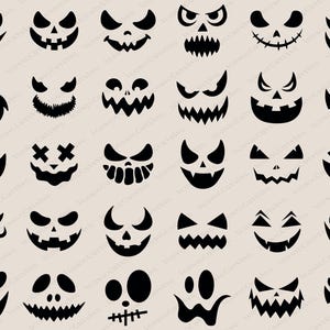 Ghost Face SVG Bundle, PNG, Halloween Svg, Cricut, Ghost Design, Cute ...