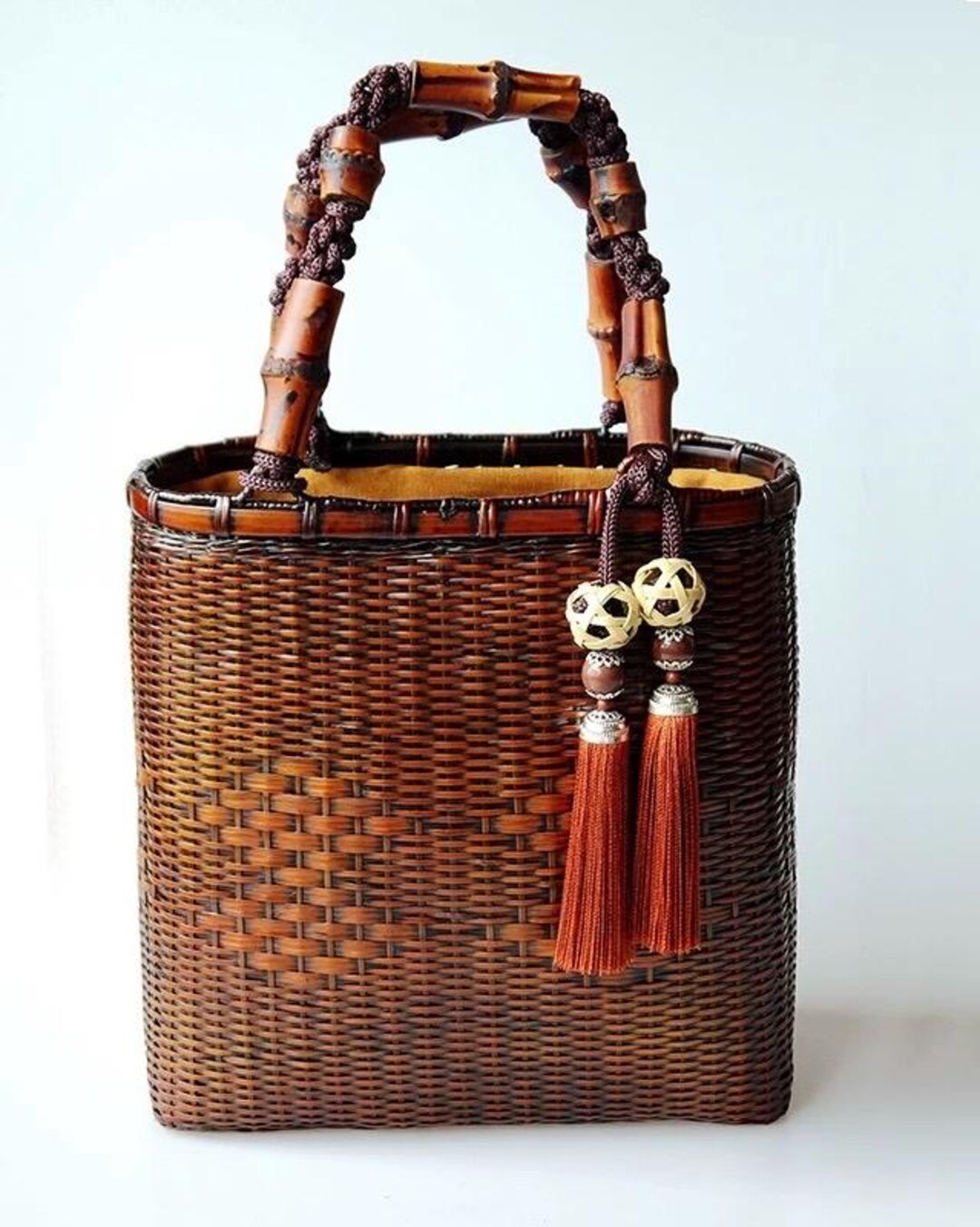 Handmade Bamboo Woven Handbag: Zen Tea Ceremony Bag - Etsy