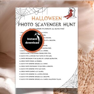 Halloween Photo Scavenger Hunt Game: Team Building Activity (digital ...